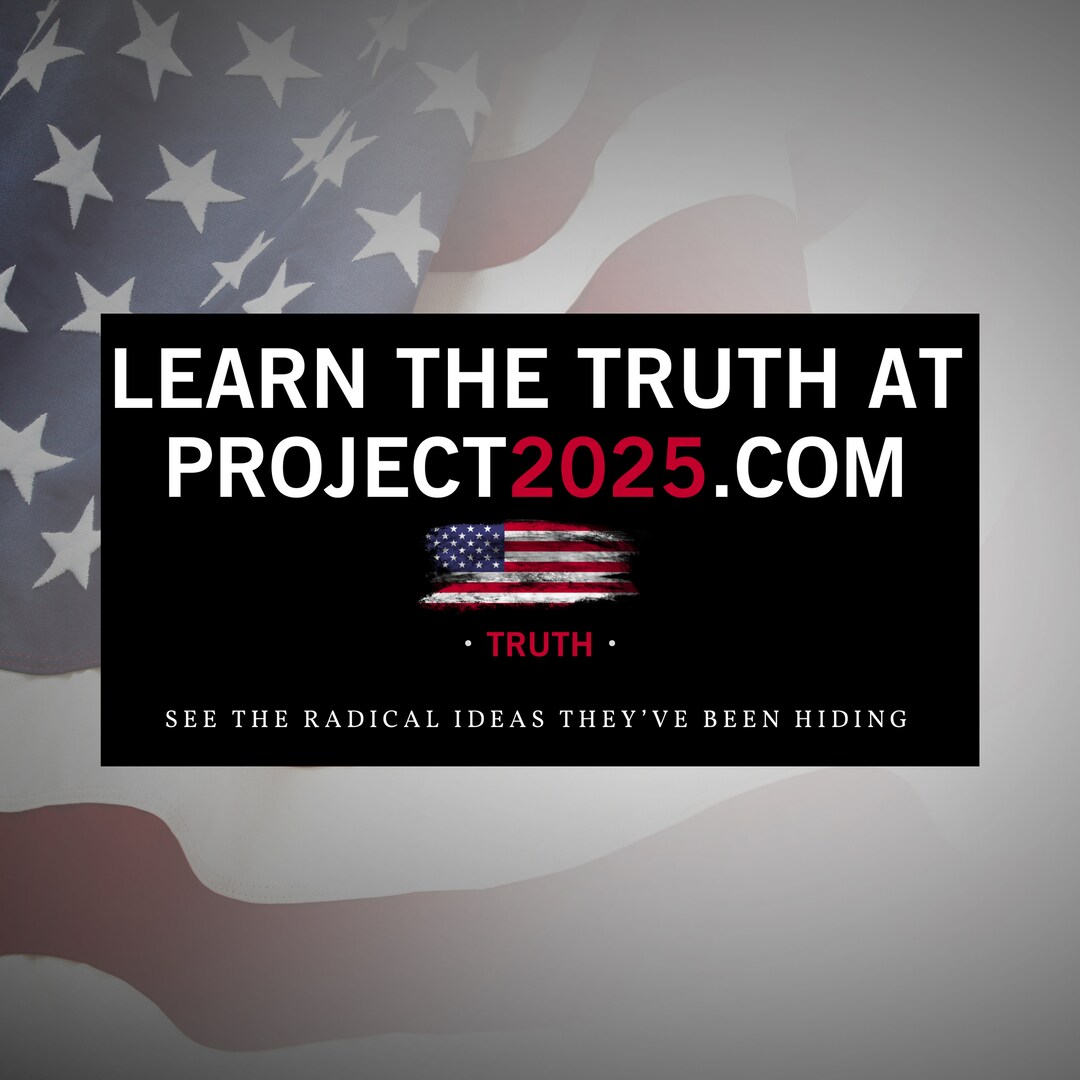 Political Bumper Stickers Project 2025, Vote Trump, Vote Red Car Decal ...