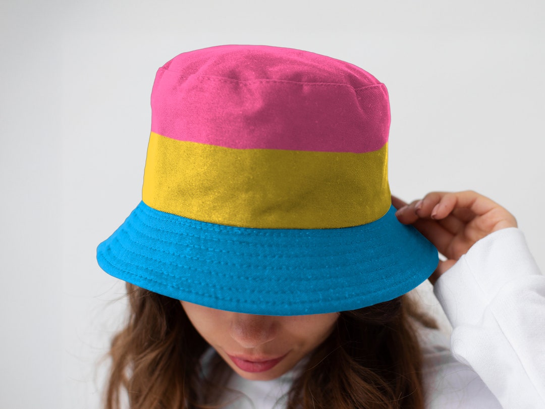 Pansexual Flag Bucket Hat - Pan Pride Sunhat - Gender Inclusive Style ...