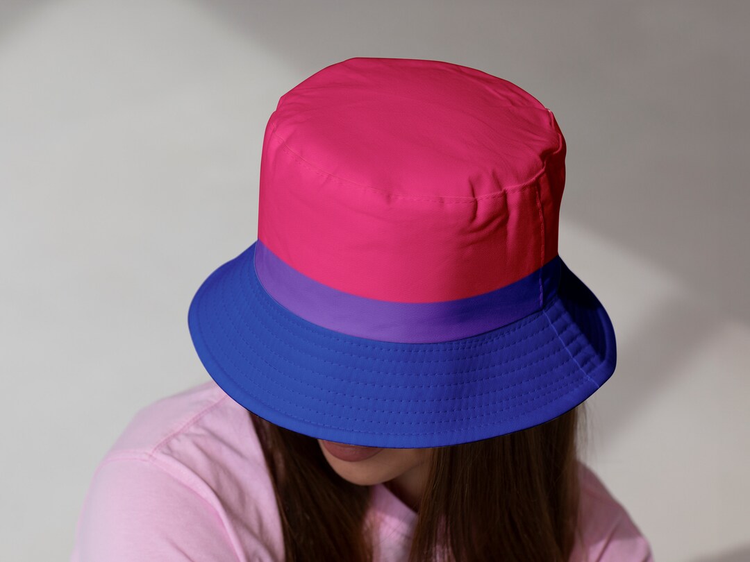Bisexual Flag Bucket Hat - Bi Pride Sunhat - LGBTQ Apparel - Etsy