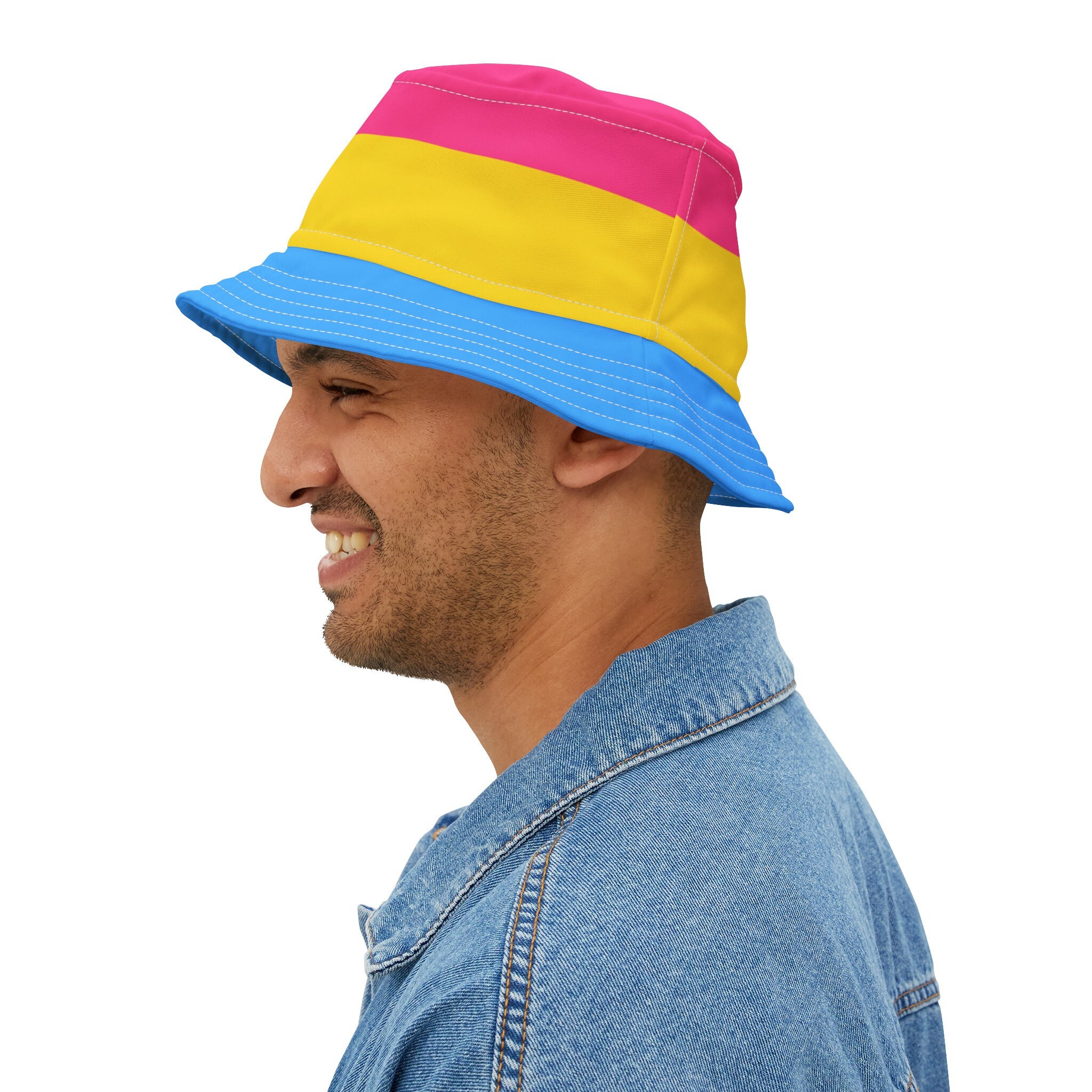 Pansexual Flag Bucket Hat Pan Pride Sunhat Gender Inclusive Style - Etsy