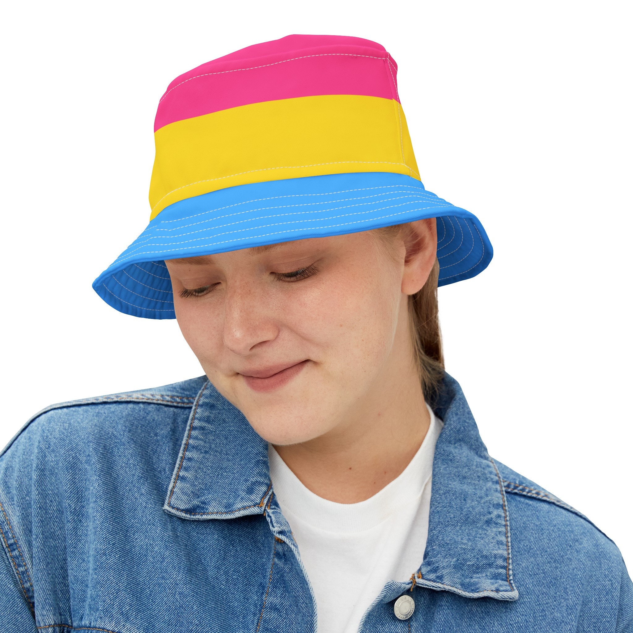 Pansexual Flag Bucket Hat Pan Pride Sunhat Gender Inclusive Style - Etsy