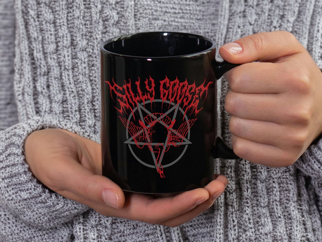 Silly Goose Death Metal Mug - Funny Meme Coffee Cup - Hardcore Punk ...