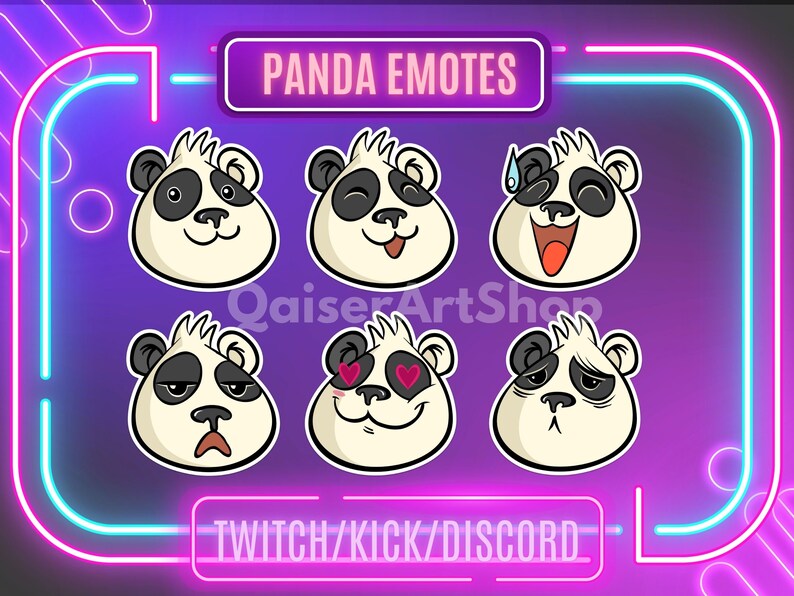 Panda Emotes For Twitch And Discord Emote Cute Chibi Panda Twitch Emoji