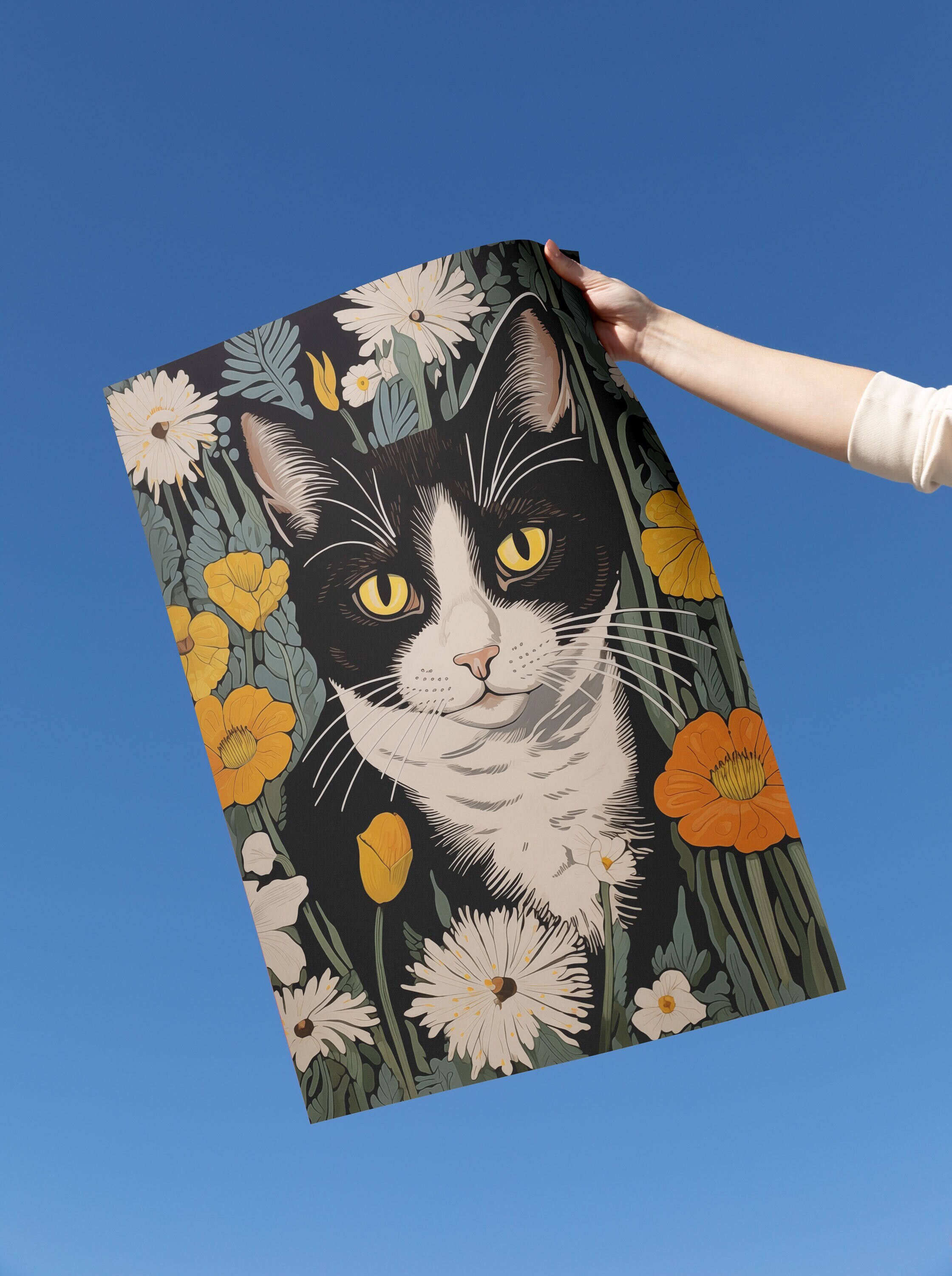 Cat Art Print, Cat Portrait, Cat Painting, Cat Art Prints, Animal Art ...