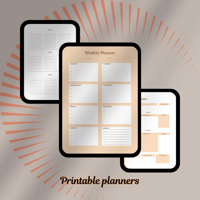 Daily Planner Printable & Undated Weekly Planner Editable PDF Template ...
