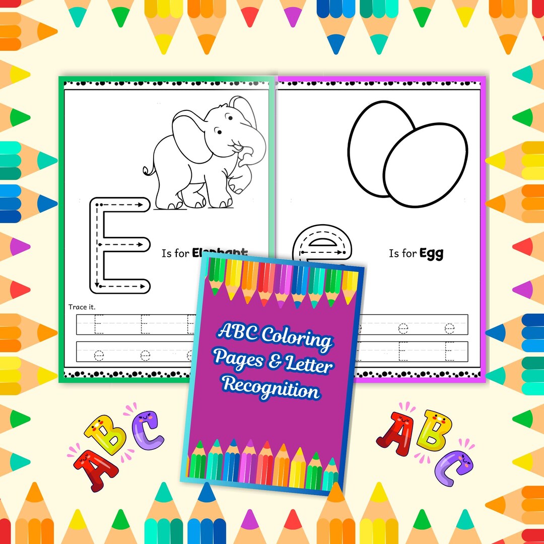 ABC Coloring Book Pages, Alphabet Coloring PDF, Preschool Coloring ...