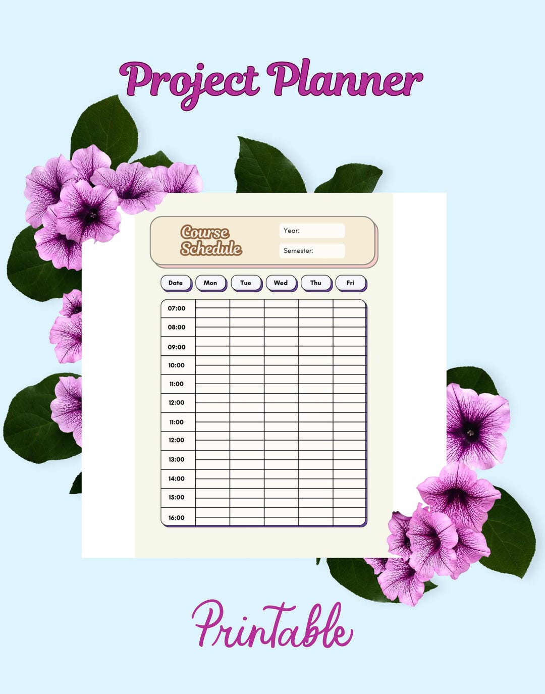 Student Project Planner, Digital Project Planner, Project Tracker ...