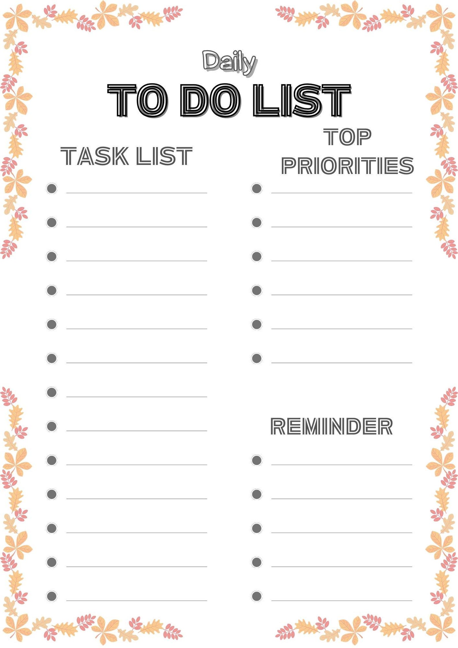 Daily Planner, Daily Planner Printable, Simple To-do List Printable ...
