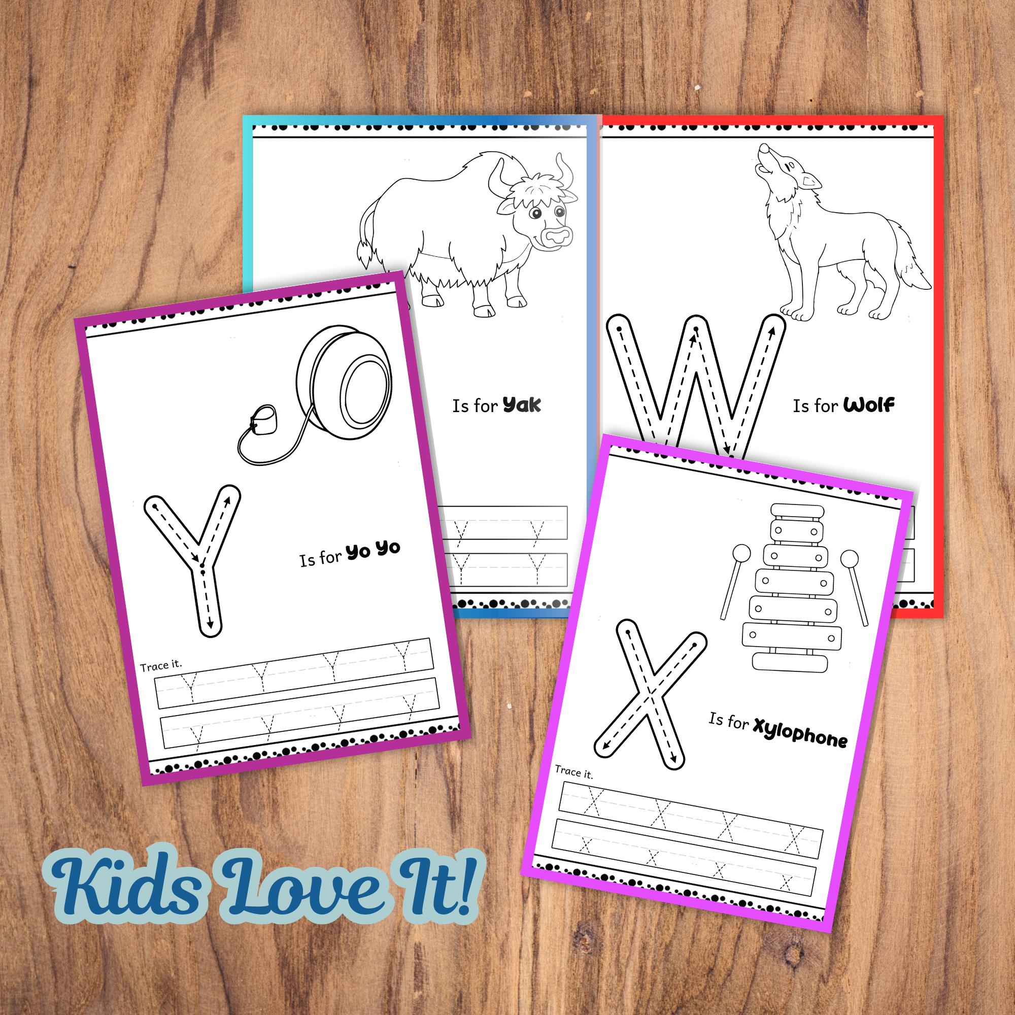 ABC Coloring Book Pages, Alphabet Coloring PDF, Preschool Coloring ...