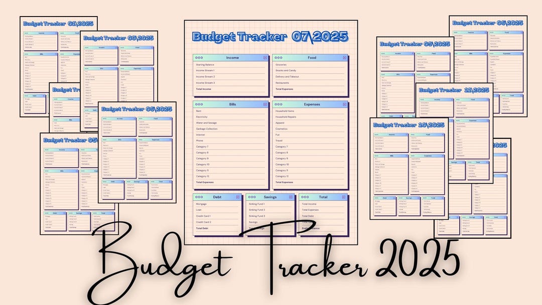 Monthly Budget, Planner Printable, Financial Planner, Money Tracker ...
