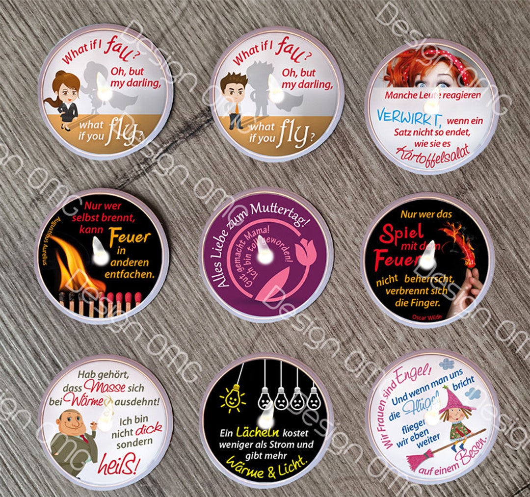 18 X Smile Tealight Motif Sticker Fireproof for DIY Lucky - Etsy