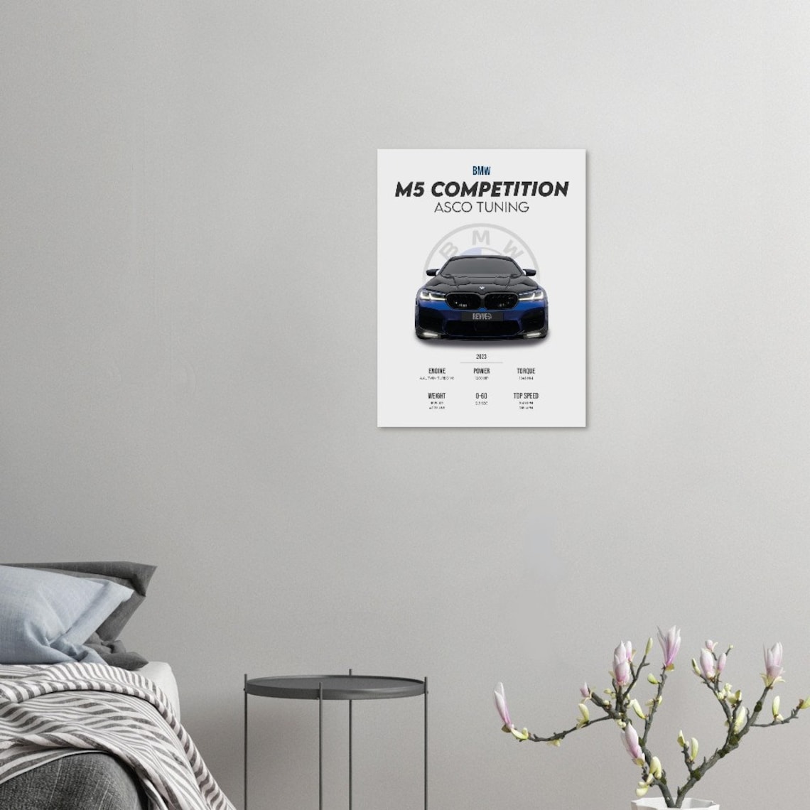Carposter BMW M5 Competition Asco Tuning, Printed Car Poster, Classic ...