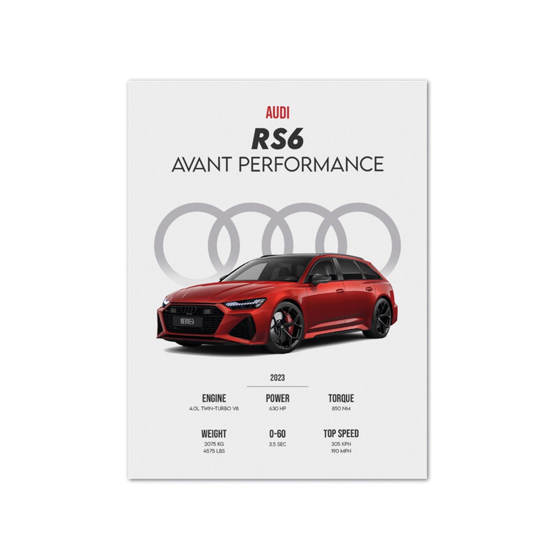 Audi RS6 Avant Performance Poster printable File - Etsy