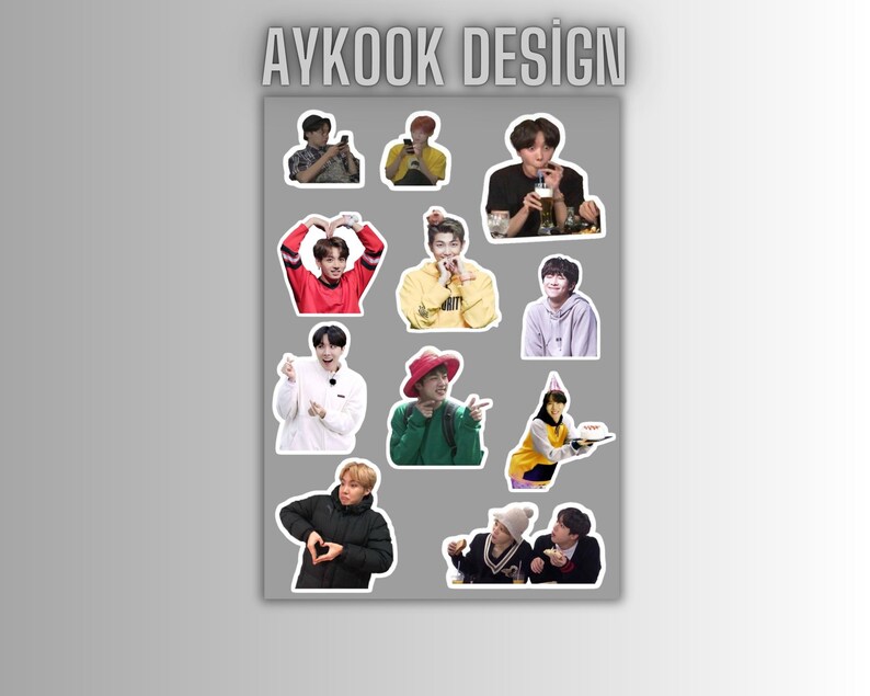 BTS Sticker Set, Rm Sticker, Jin Sticker, Suga Sticker, Jhope Sticker ...