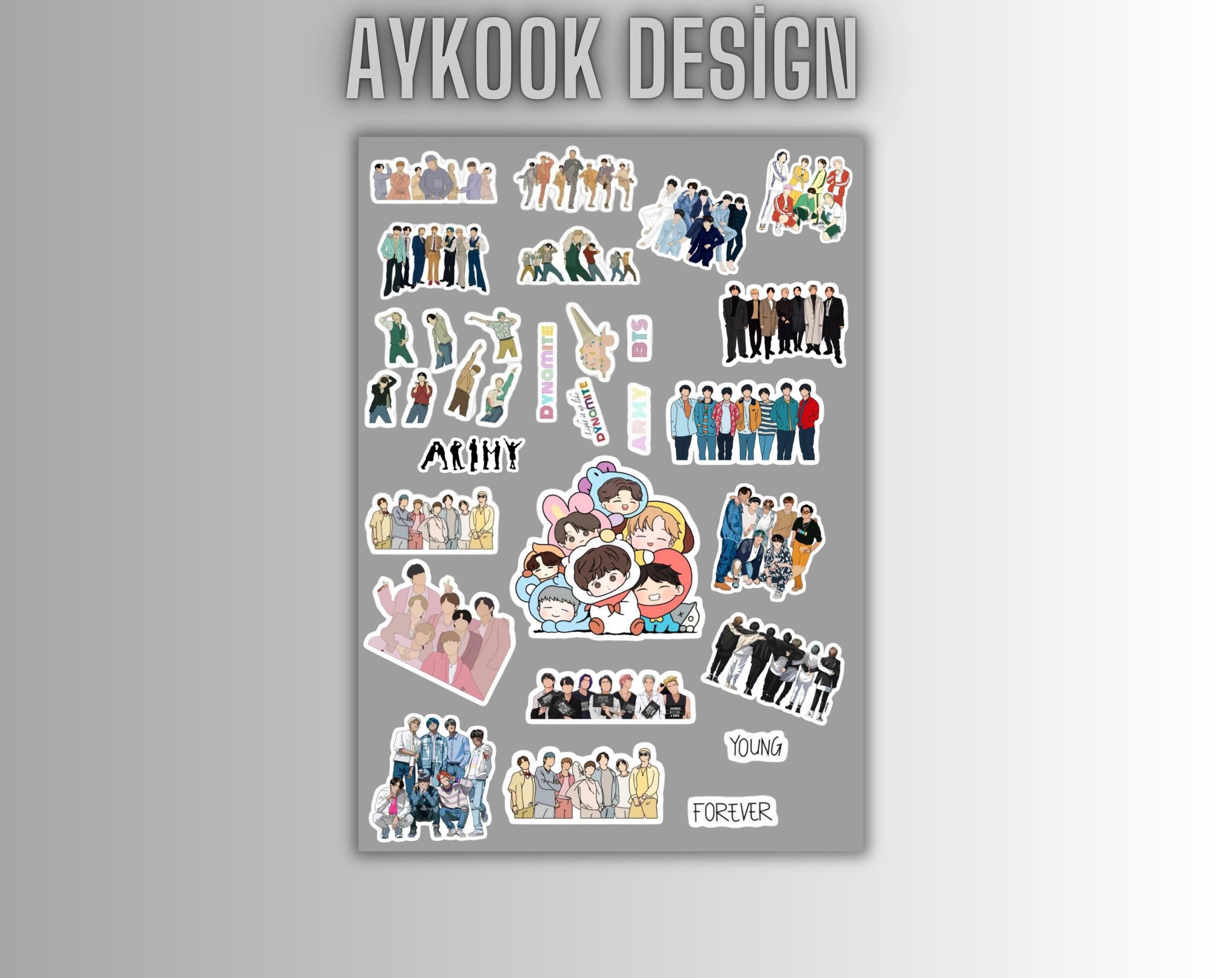 BTS Sticker Set, Rm Sticker, Jin Sticker, Suga Sticker, Jhope Sticker ...