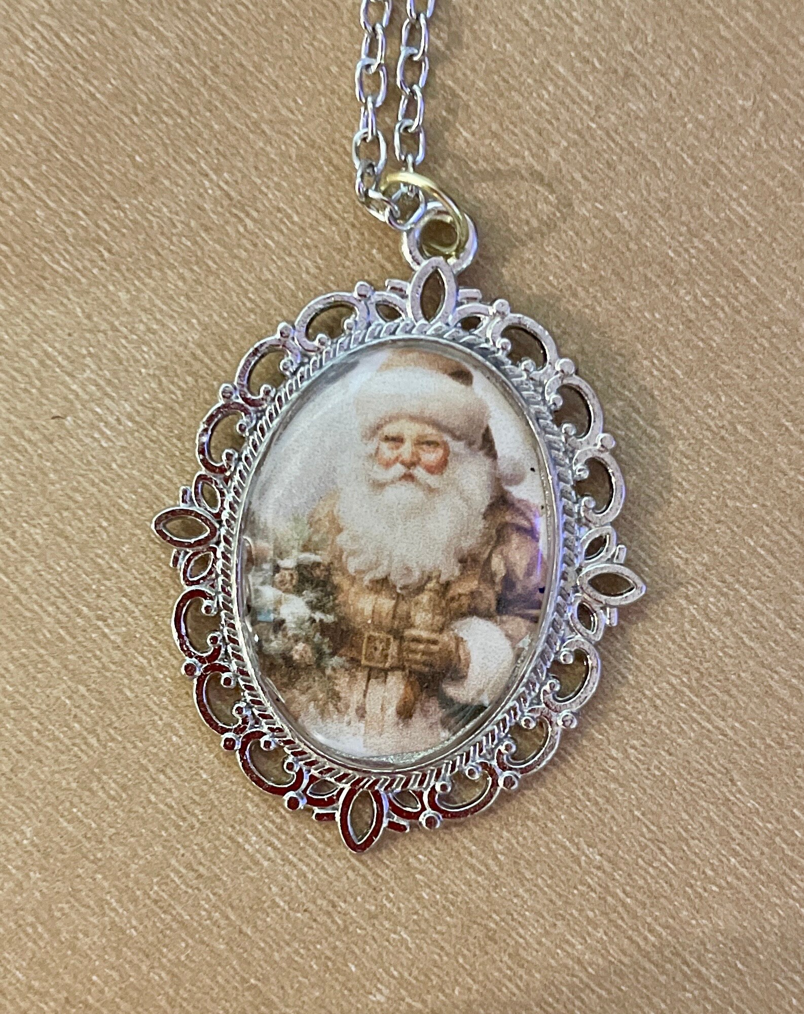 Vintage Santa in Gold - Etsy