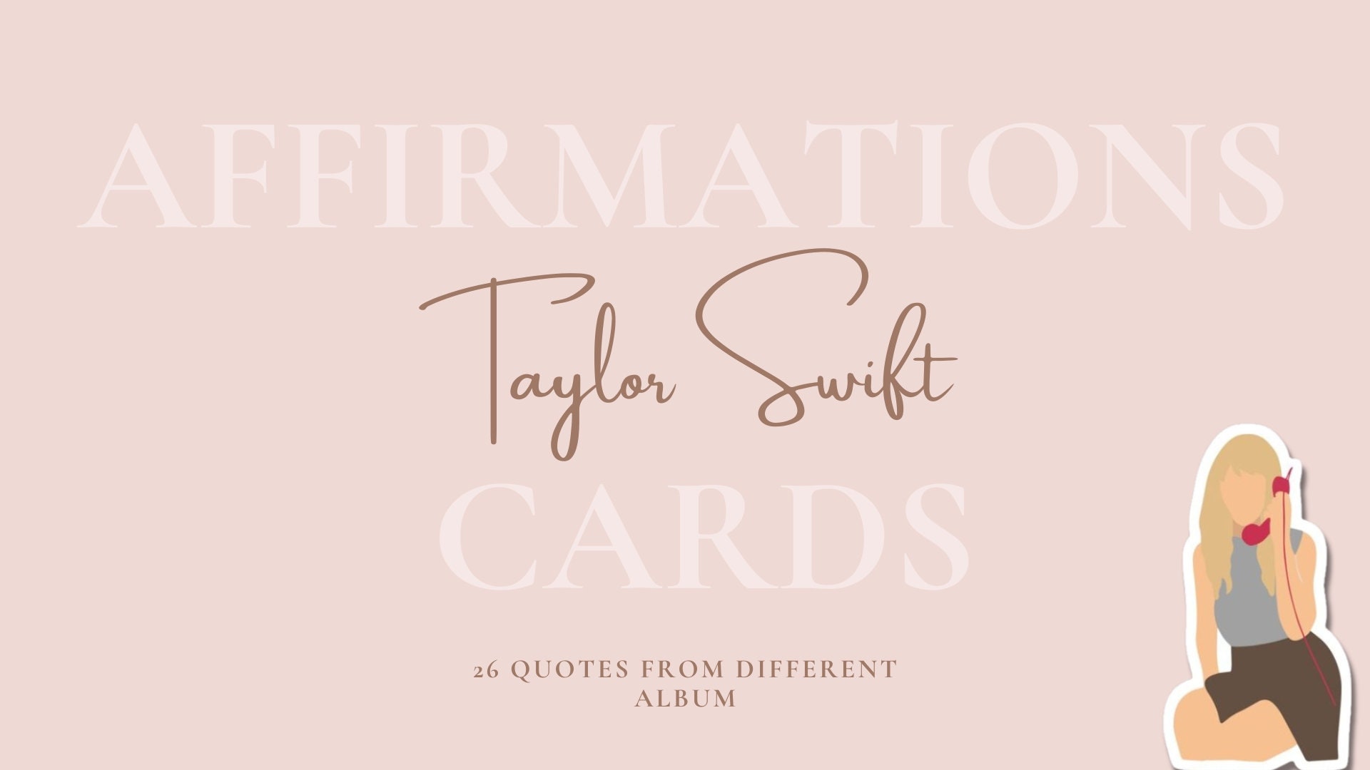 Affirmation Cards Taylor Swift Theme - Etsy
