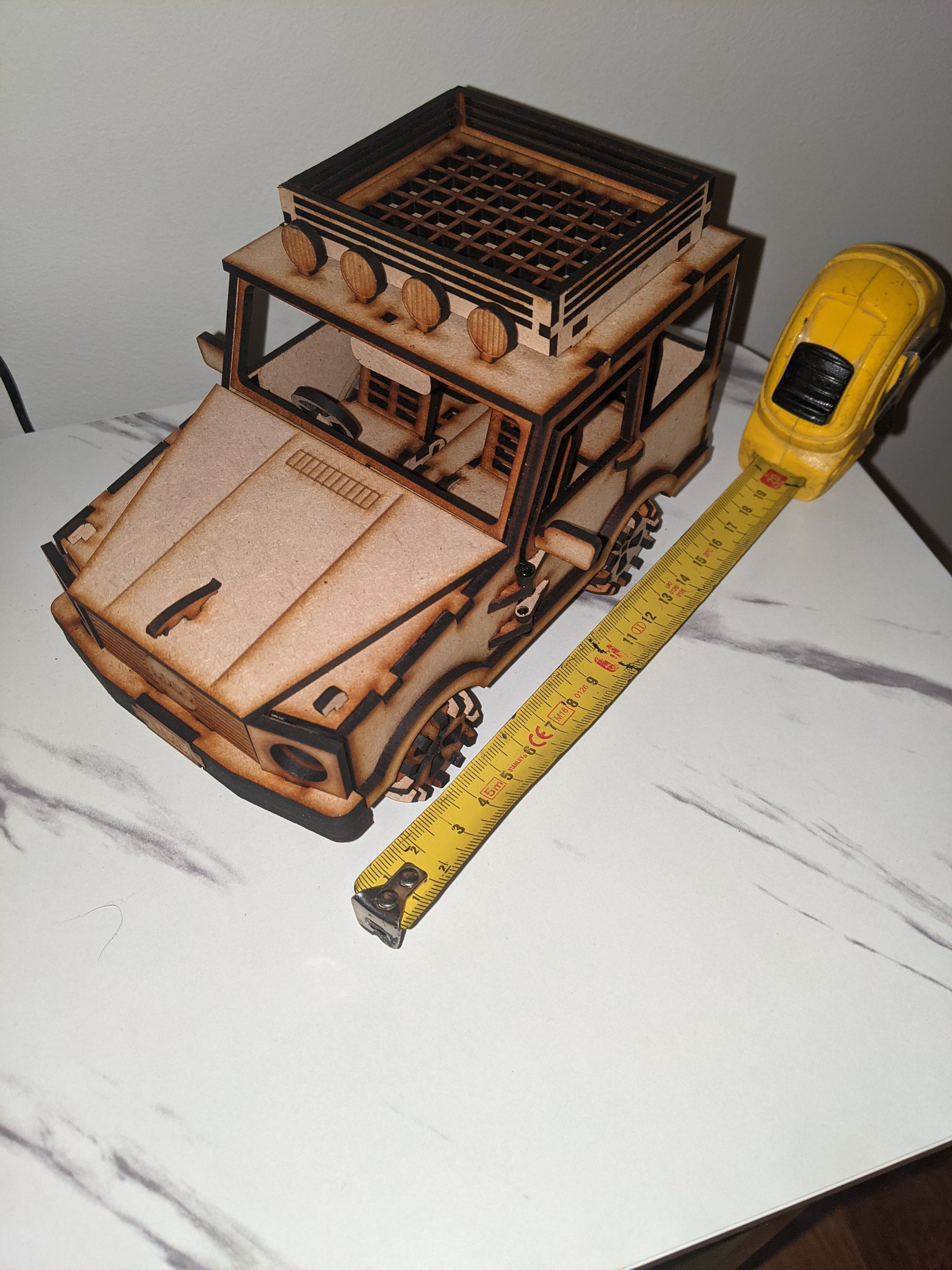 Car Laser Cut Files 3D 3mm Model Puzzle LED Light Dxf Pdf SVG Ai ...