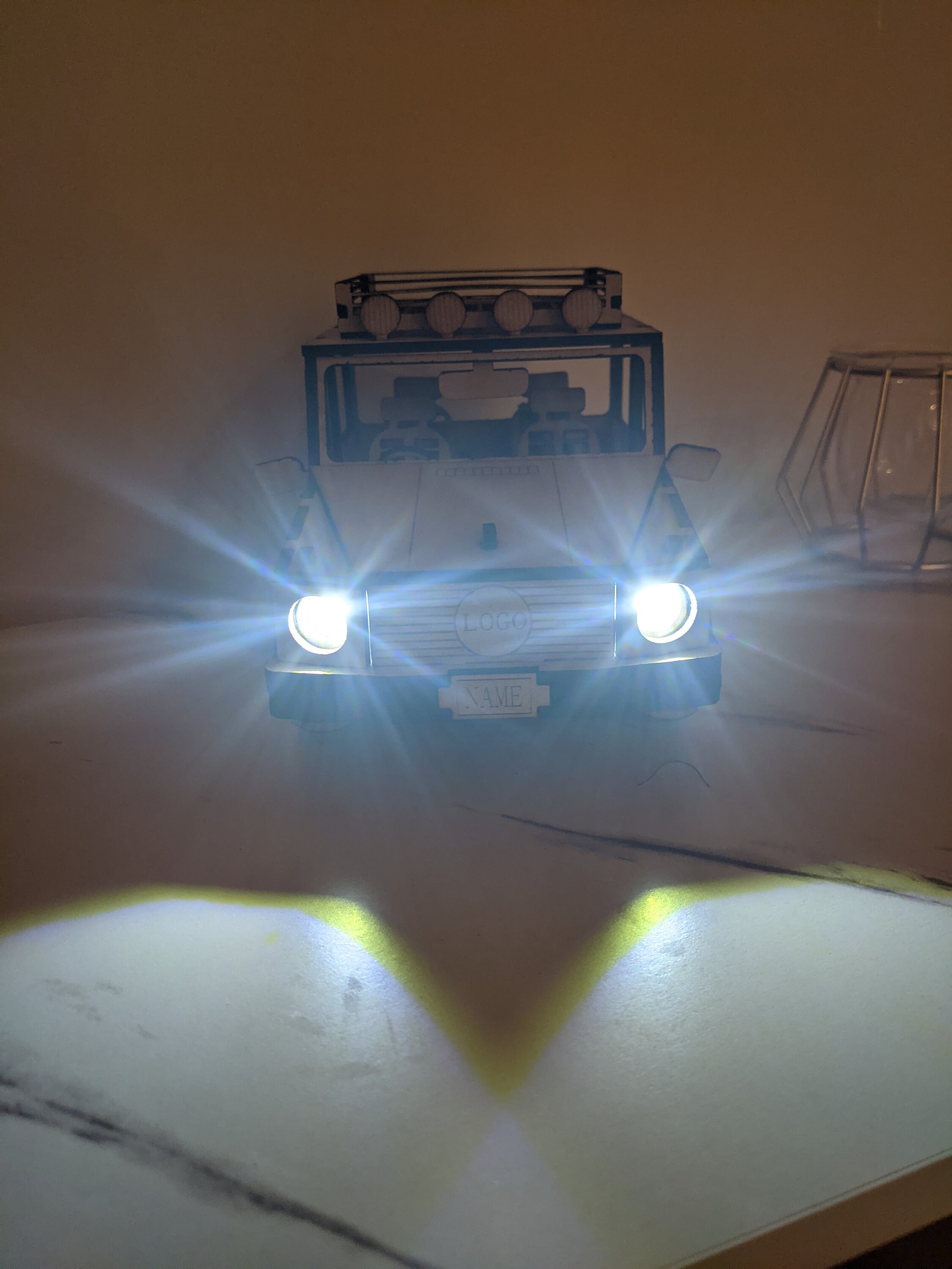 Car Laser Cut Files 3D 3mm Model Puzzle LED Light Dxf Pdf SVG Ai ...