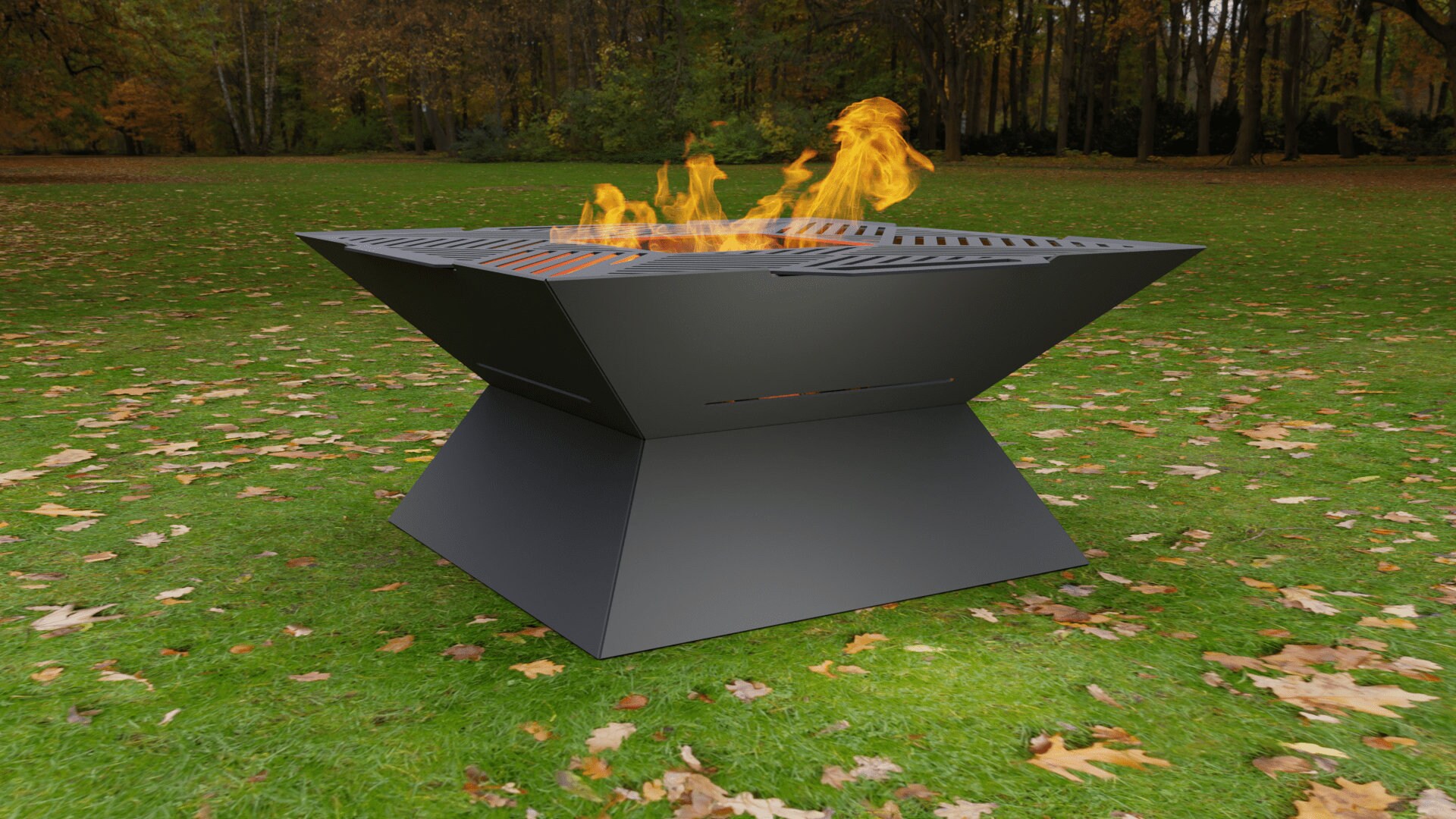 Fire Pit With Grill Square. Digital Product Files DXF SVG - Etsy