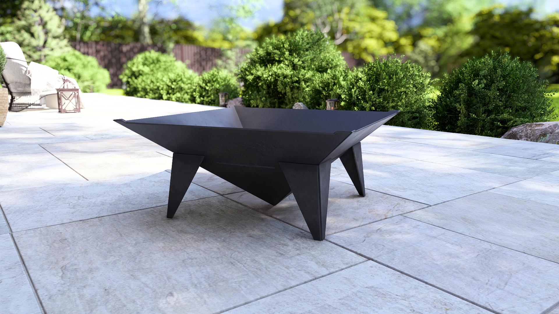 Inverted Pyramid Fire Pit Grill With Legs. Digital Product, Files DXF ...