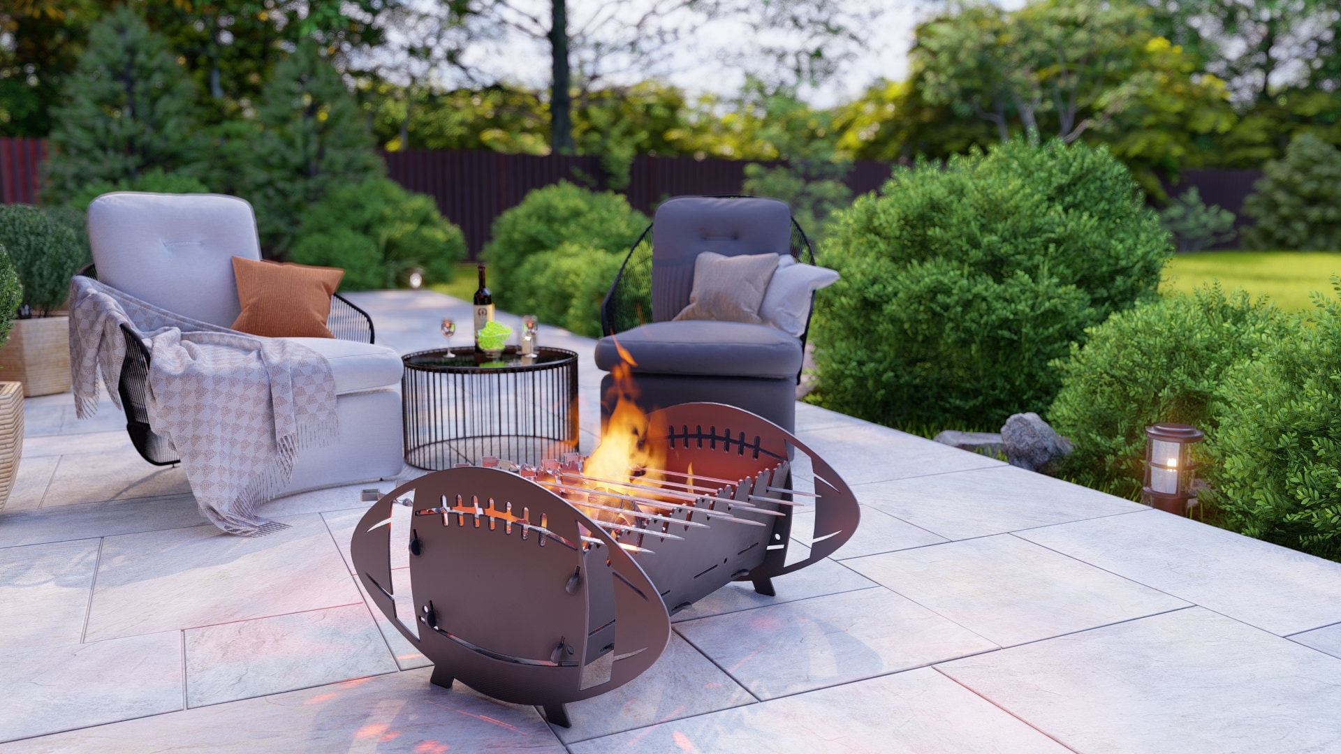 American Football Fire Pit With Grill. Digital Product, Files DXF, SVG ...