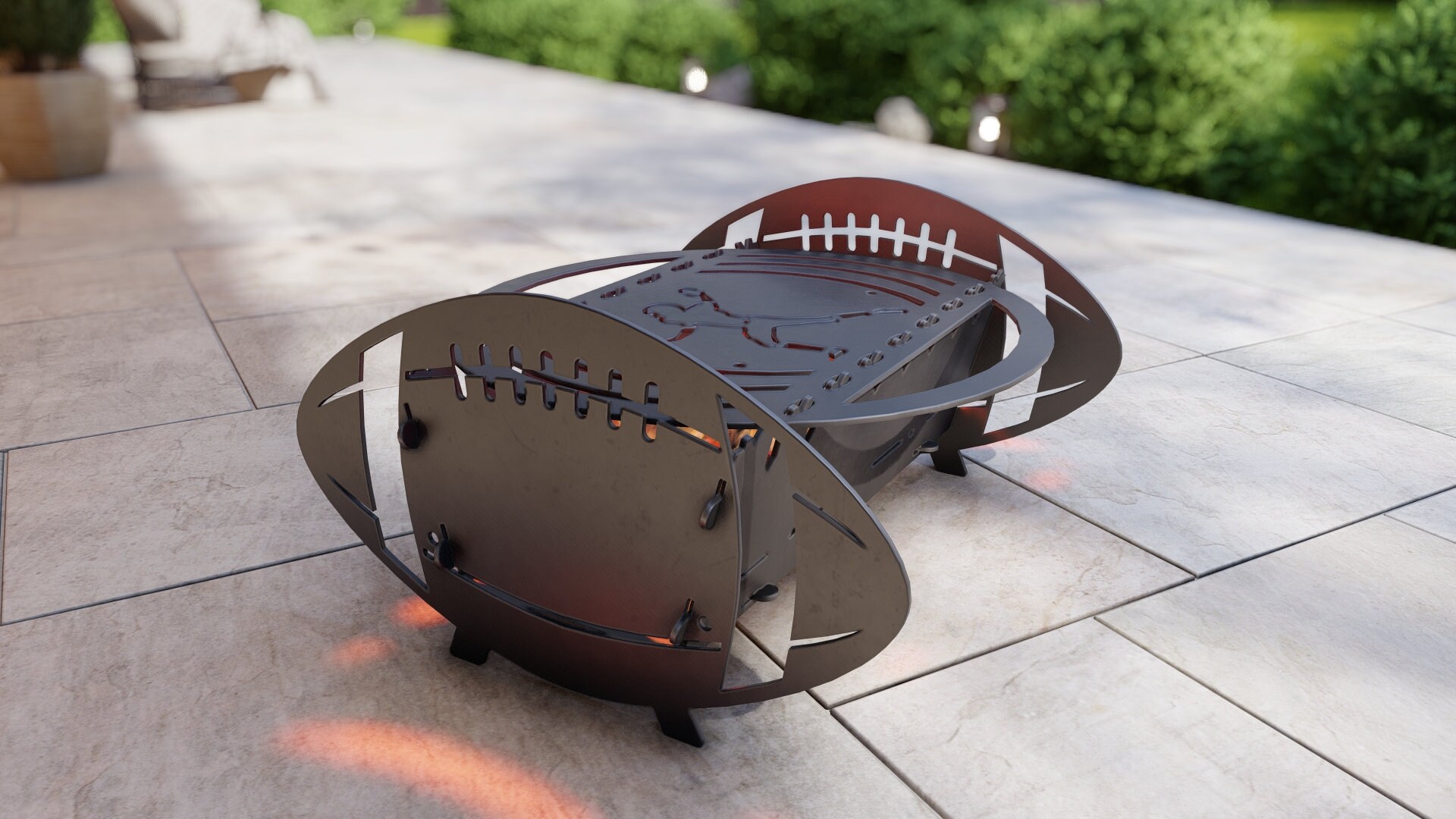 American Football Fire Pit With Grill. Digital Product, Files DXF, SVG ...