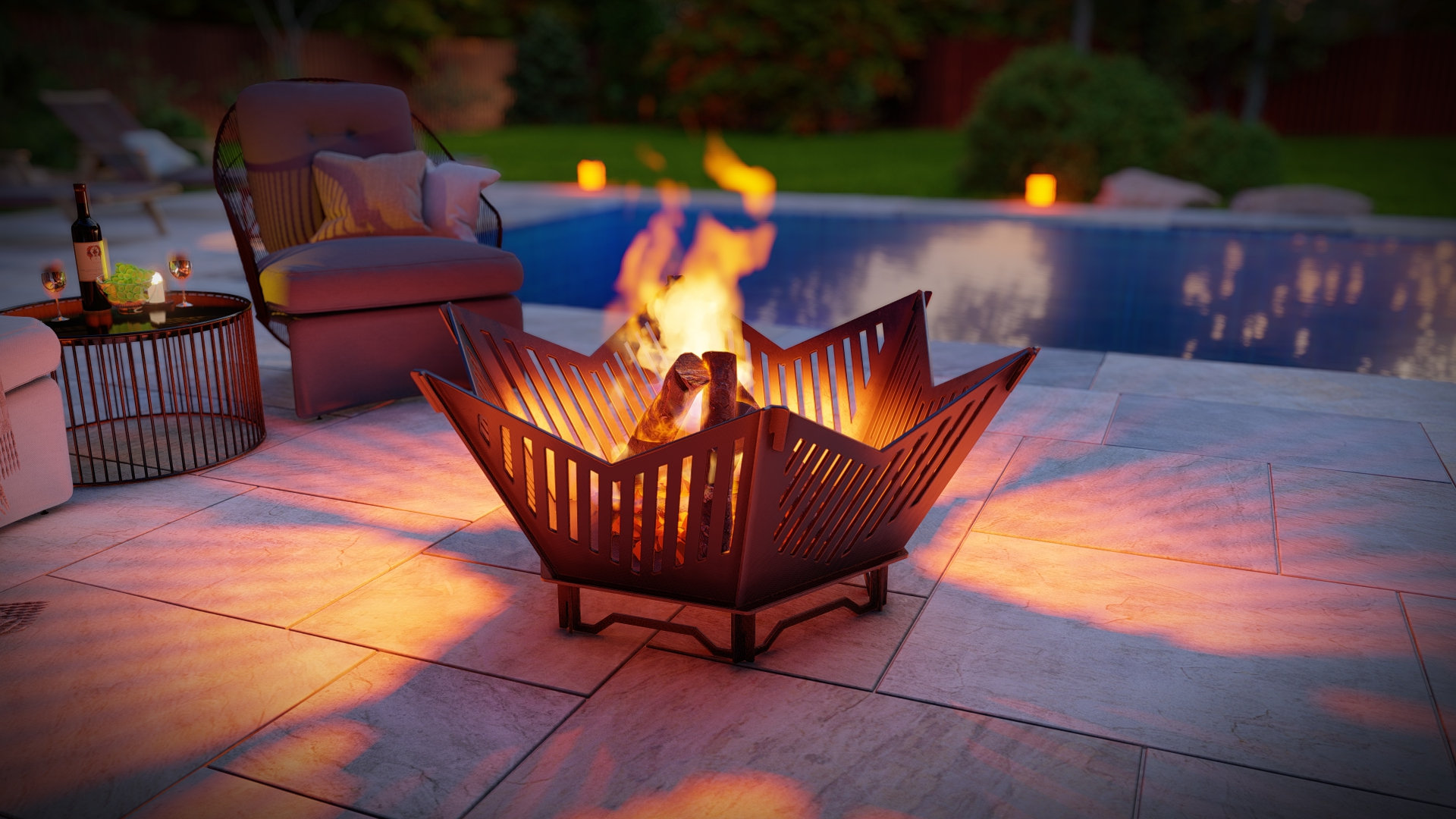 Fire Pit Hex V1. Digital Product, Files DXF, SVG for CNC, Plasma, Laser ...