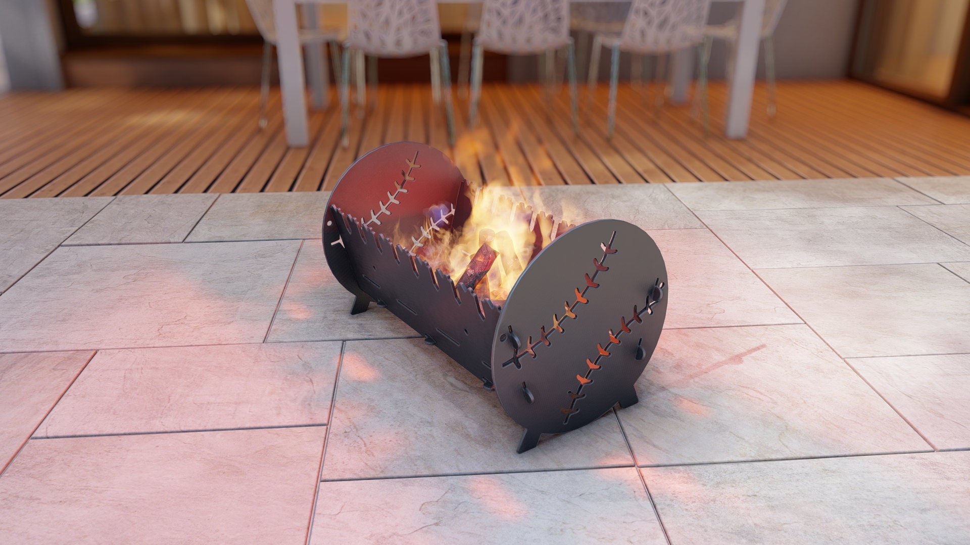 Baseball Fire Pit With Grill. Digital Product, Files DXF, SVG for CNC ...