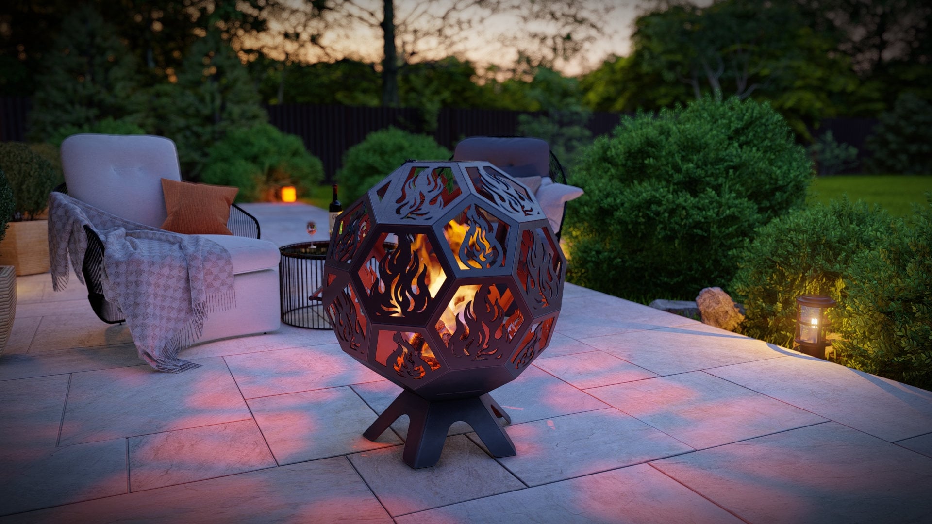 Fireball With Lid. Digital Product, Files DXF, SVG for CNC, Plasma ...