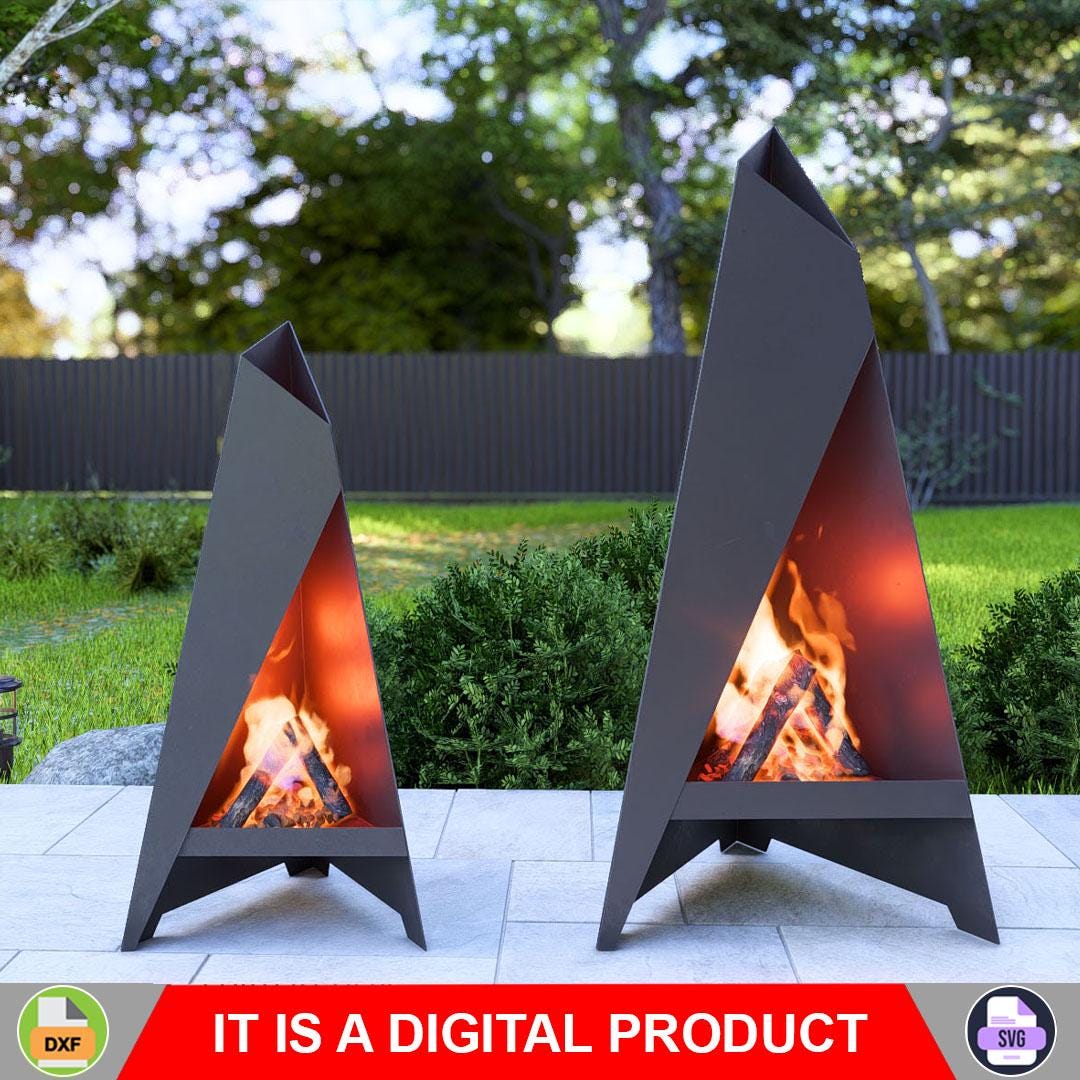 Pyramid V1 2 Sizes. Digital Product, Files DXF, SVG for CNC, Plasma ...