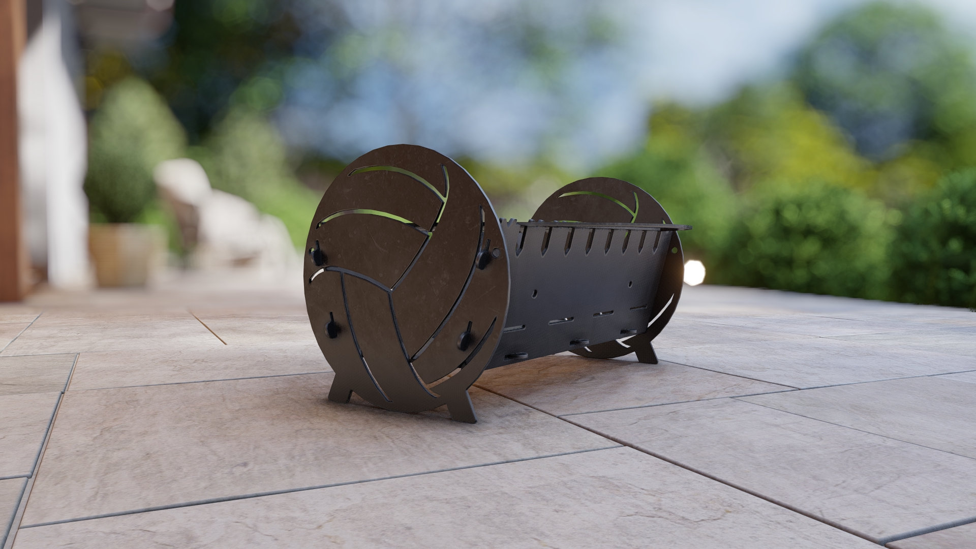 Volleyball Fire Pit With Grill. Digital Product, Files DXF, SVG for CNC ...