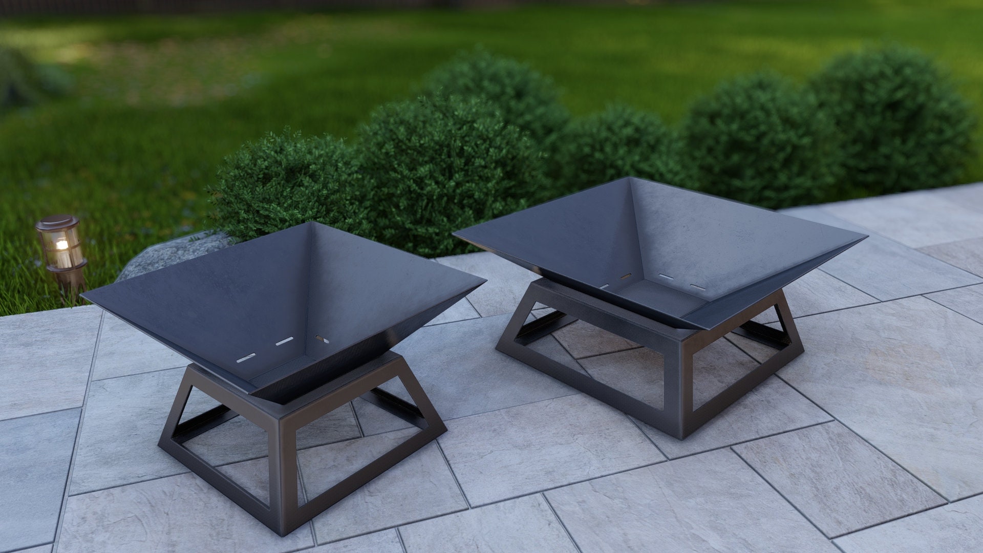 Fire Pit Square Fly 2 Sizes. Digital Product, Files DXF, SVG for CNC ...