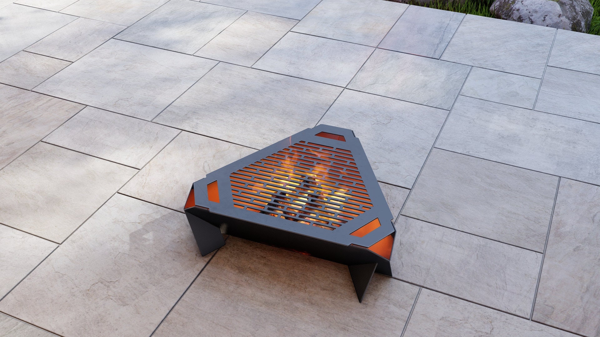 Fire Pit With Grill Triangle 3 Size. Digital Product Files DXF, SVG for ...