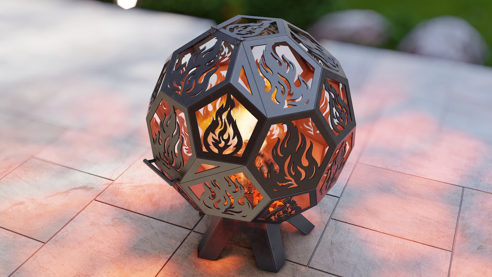 Fireball With Lid. Digital Product, Files DXF, SVG for CNC, Plasma ...