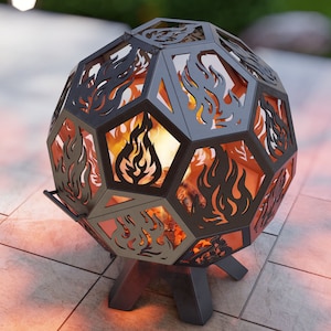 Fireball With Lid. Digital Product, Files DXF, SVG for CNC, Plasma ...