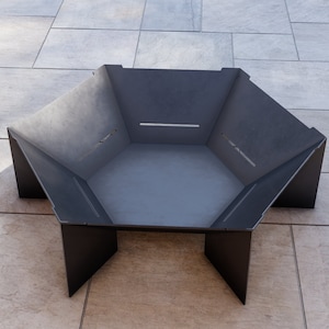 Fire Pit With Grill Hexagon V2. Digital Product, Files DXF, SVG for CNC ...