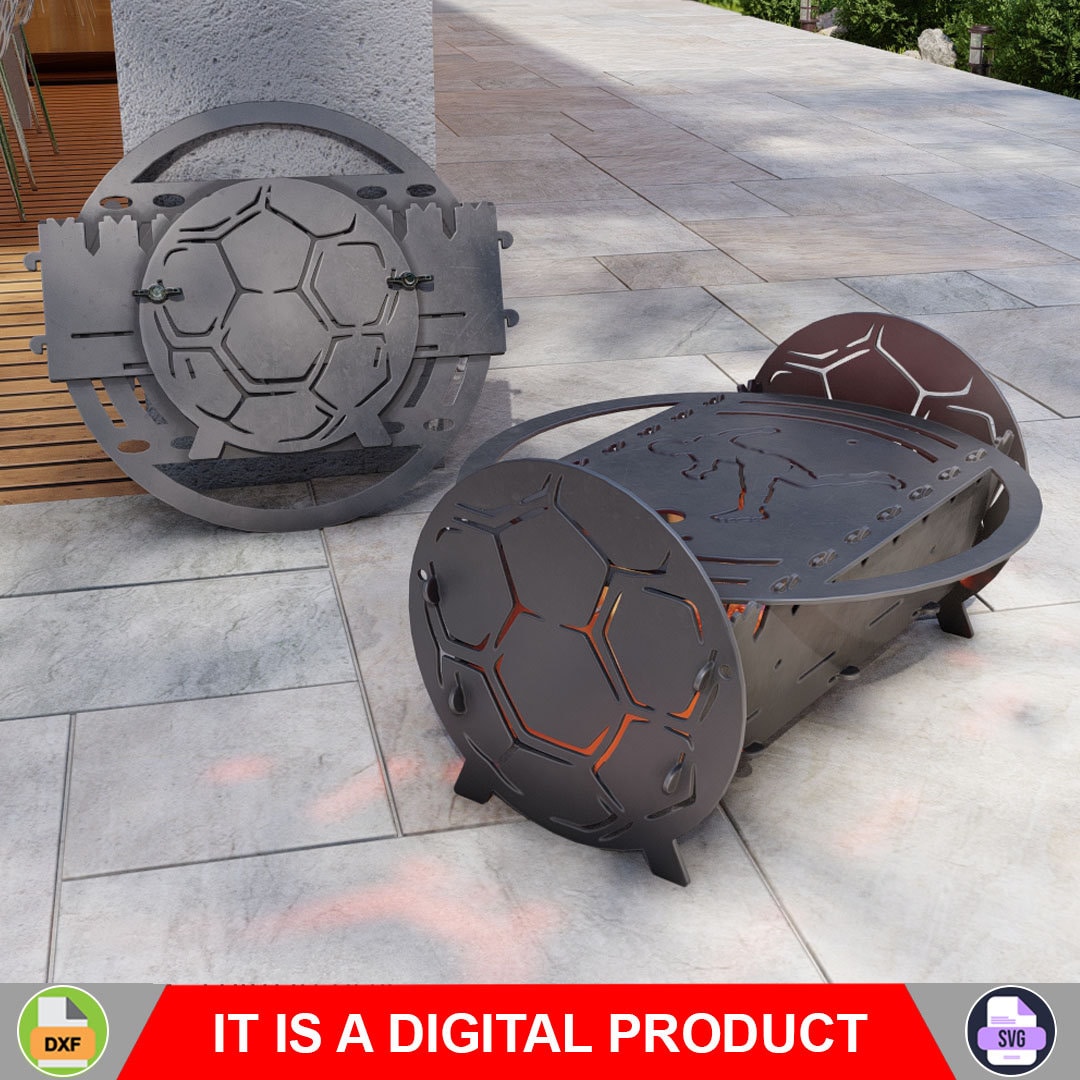 Soccer Fire Pit With Grill. Digital Product, Files DXF, SVG for CNC ...