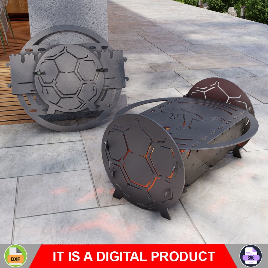Soccer Fire Pit With Grill. Digital Product, Files DXF, SVG for CNC ...