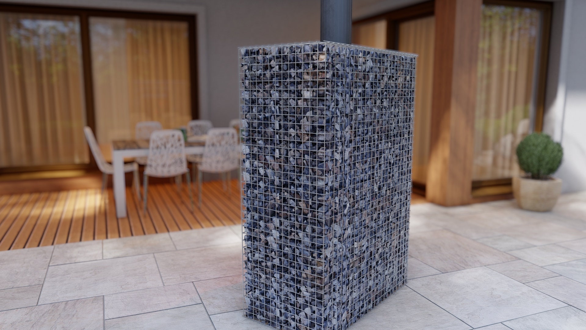 Gabion Fireplace. Digital Product, Files DXF, SVG for CNC, Plasma ...