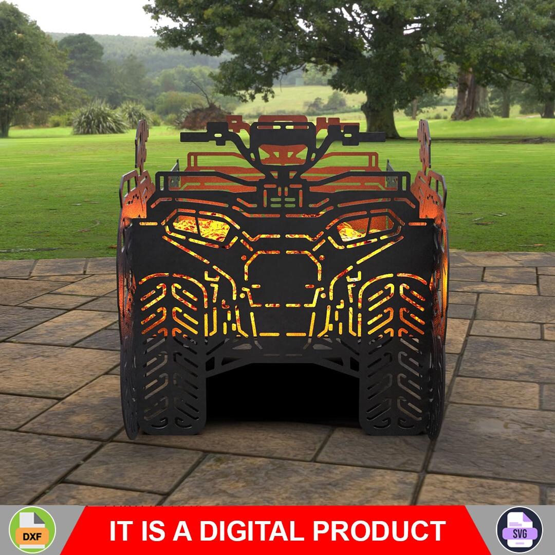 All-terrain Vehicle ATV Fire Pit, Digital Product, Files DXF, SVG for ...