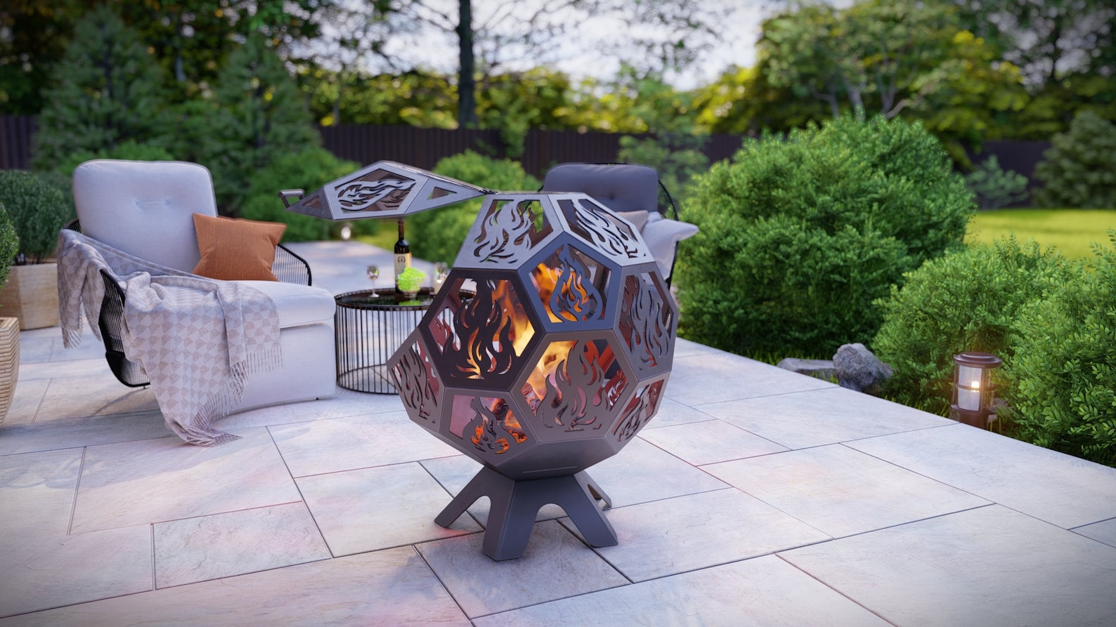 Fireball With Lid. Digital Product, Files DXF, SVG for CNC, Plasma ...