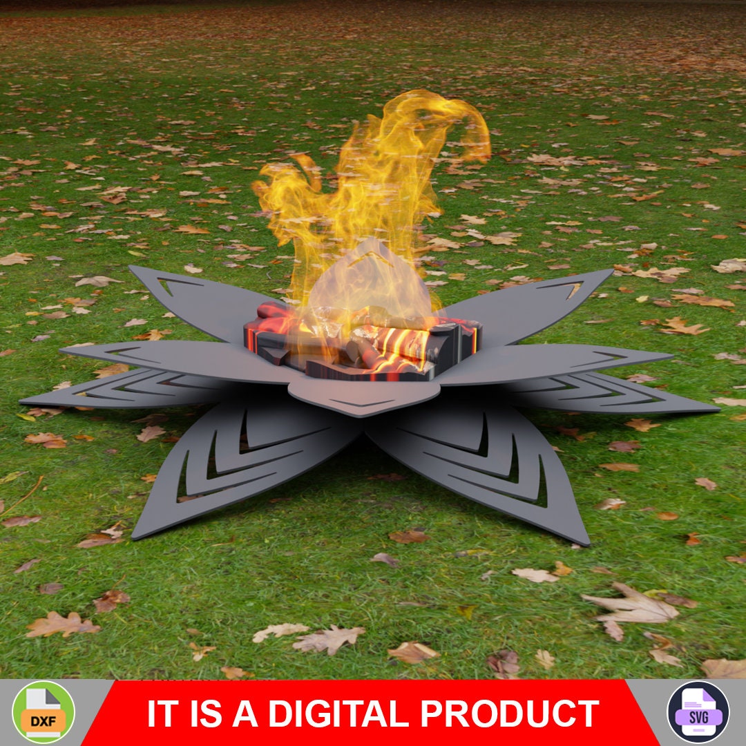 Fire Pit Flower. Digital Product Files DXF SVG for CNC - Etsy