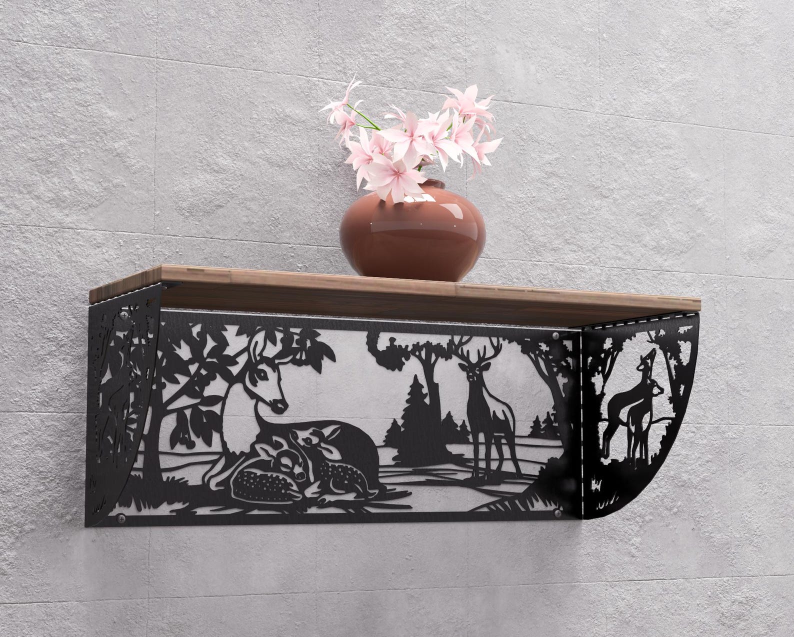 Deer Shelf Brackets, Digital Product, Files DXF, SVG for CNC, Plasma ...