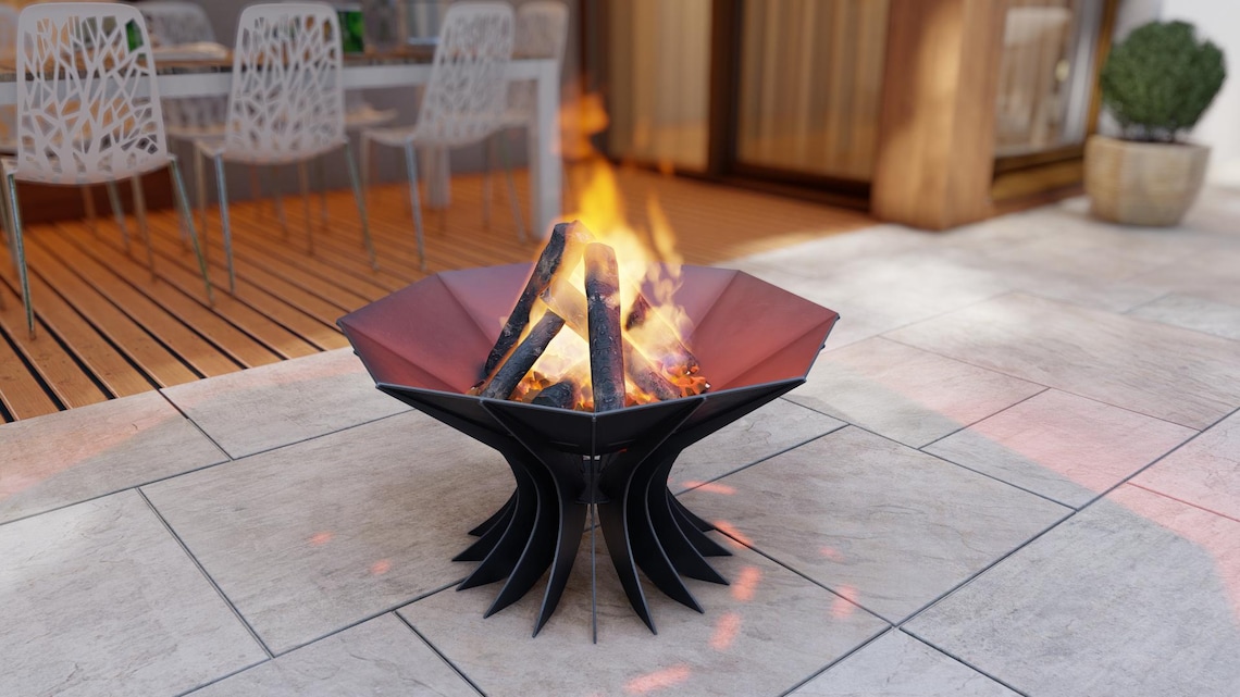 Fire Pit Octagon Chalice Infinity V3. Digital Product, Files DXF, SVG ...