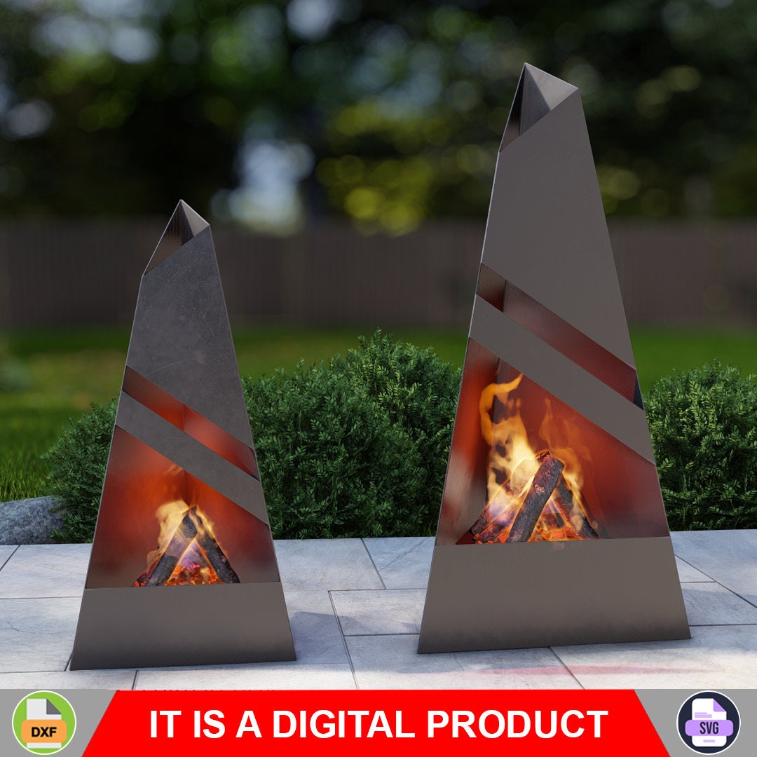 Pyramid V8 2 Sizes. Digital Product, Files DXF, SVG for CNC, Plasma ...