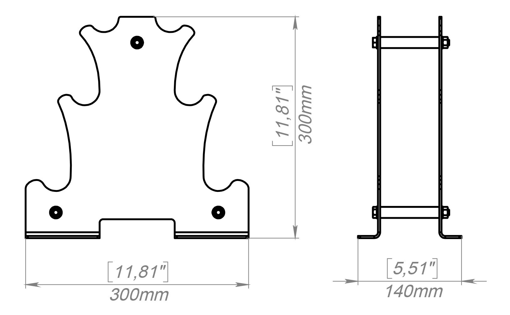 Dumbbell Rack. Digital Product, Files DXF, SVG for CNC, Plasma, Laser ...