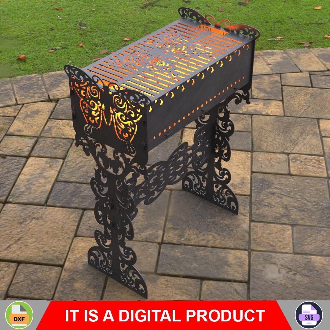 Butterfly Fire Pit, Digital Product, Files DXF, SVG for CNC, Plasma ...