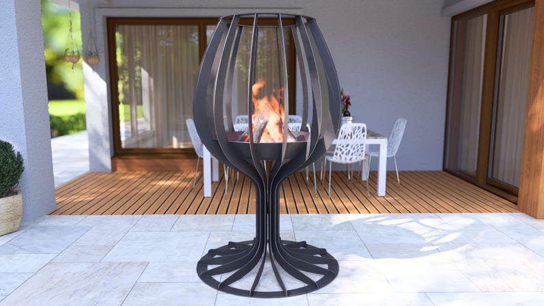 Wineglass Fire Pit Seven Sizes, Digital Product, Files DXF, SVG for CNC ...