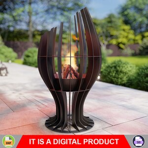 Fire Pit Drop. Digital Product, Files DXF, SVG for CNC, Plasma, Laser ...